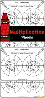 ️ FREE Printable Multiplication Wheels Worksheets Activity