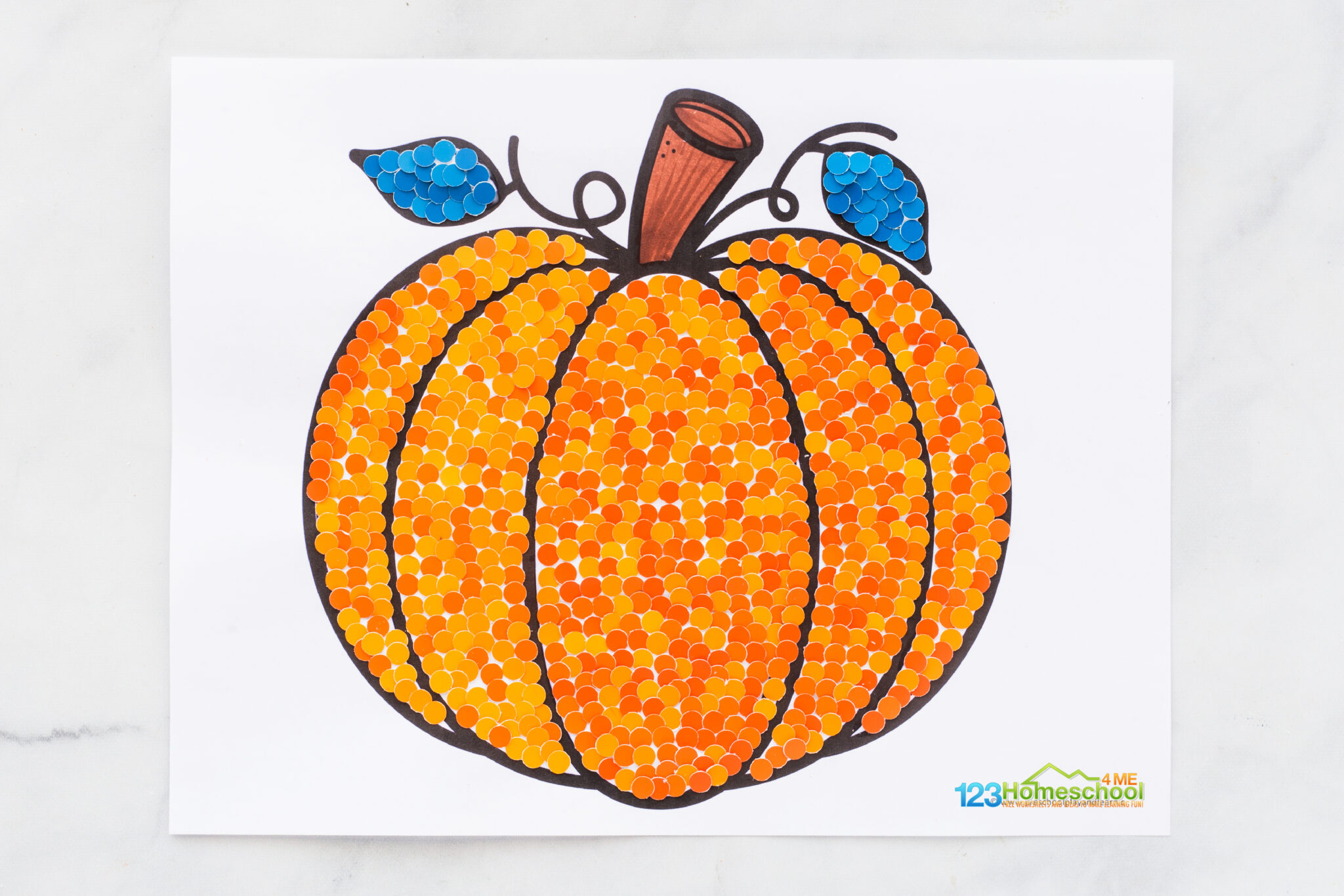 Hole Punch Pumpkin Craft for Kids