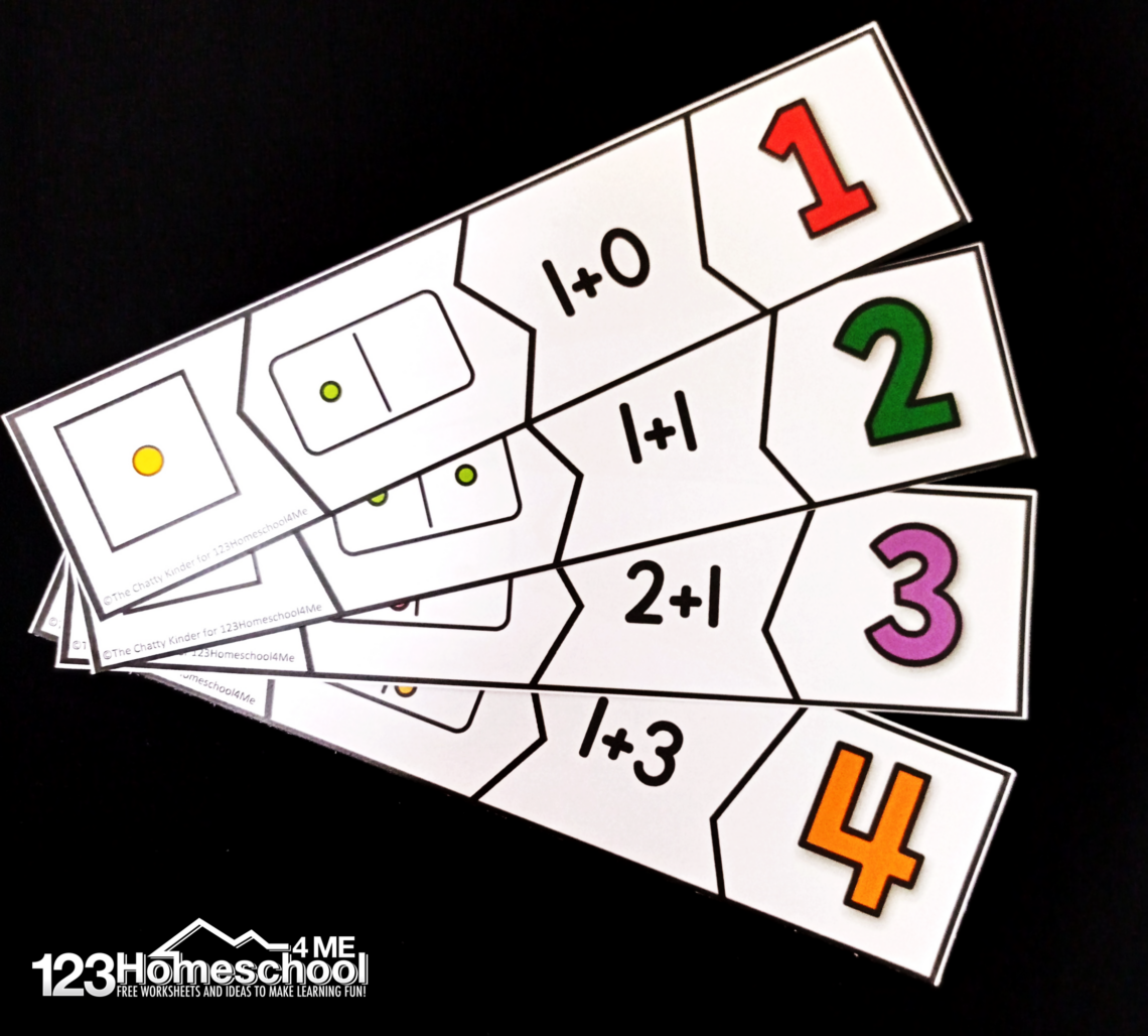 FREE Subitizing Math and Addition Puzzle Activities