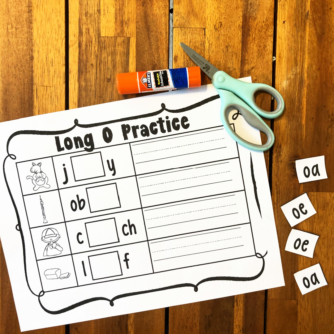 Long o Words Spelling Practice /oe/ and /oa/