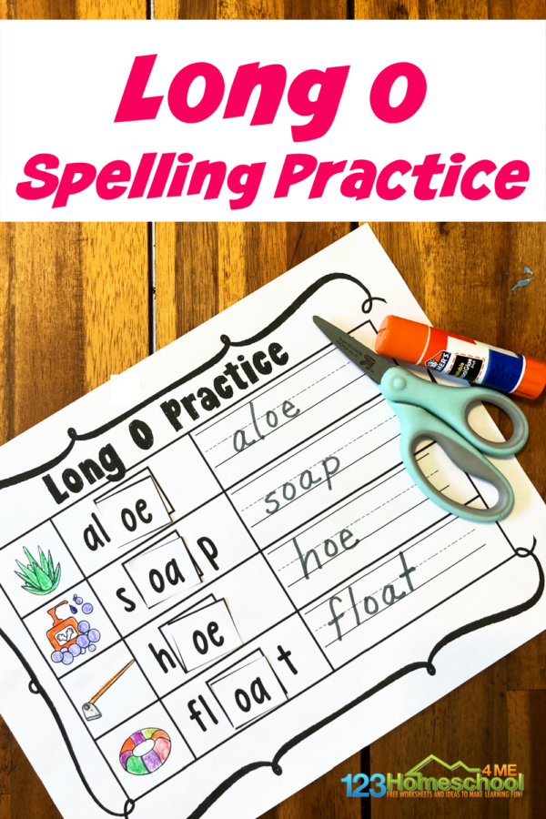 Long o Words Spelling Practice /oe/ and /oa/