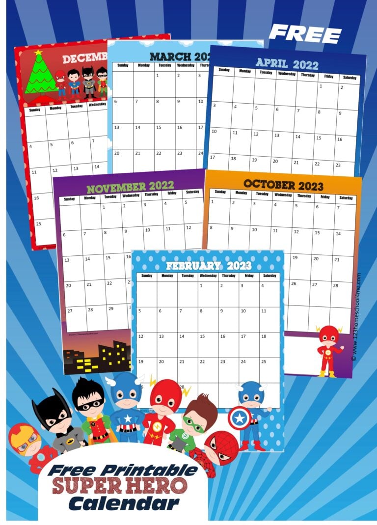 Free Printable Traceable Calendars 2025-2026 for Kids