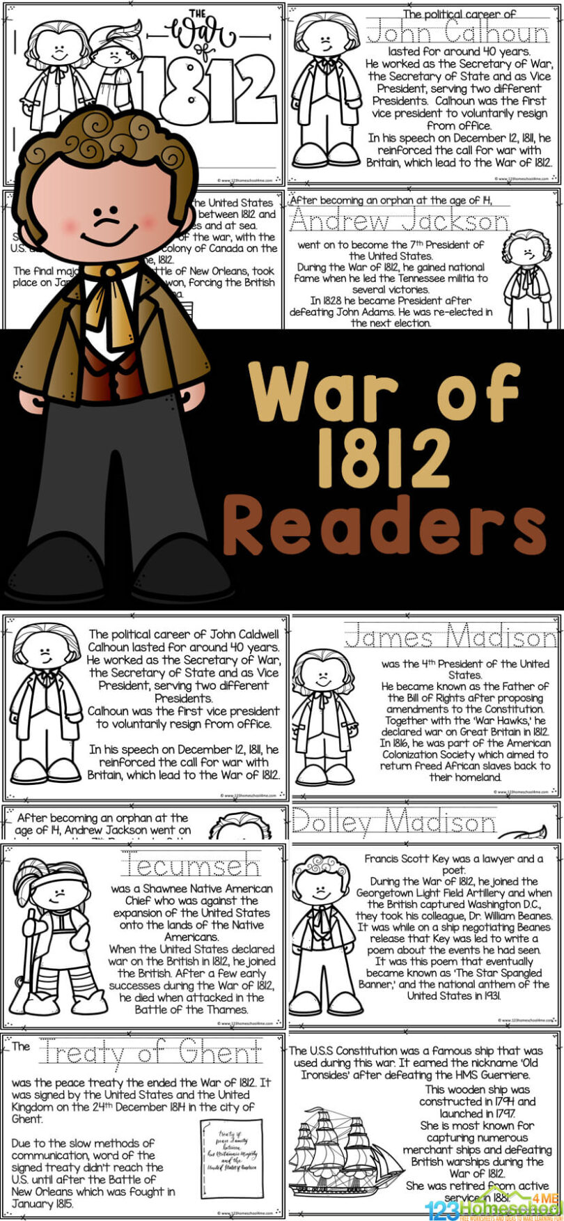 War of 1812 for Kids Printable Reader
