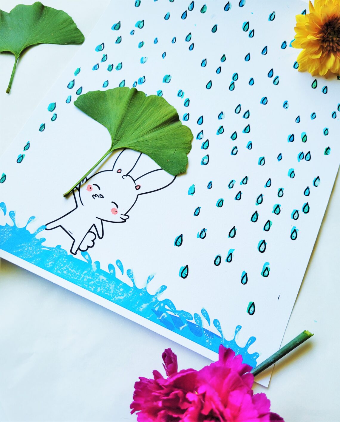 Gingko Leaf Umbrella Craft