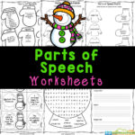⛄ FREE Printable Winter Snowman Parts of Speech Grammar Worksheets