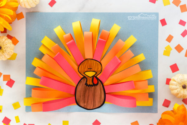 🦃 CUTE Thanksgiving Construction Paper Turkey Craft