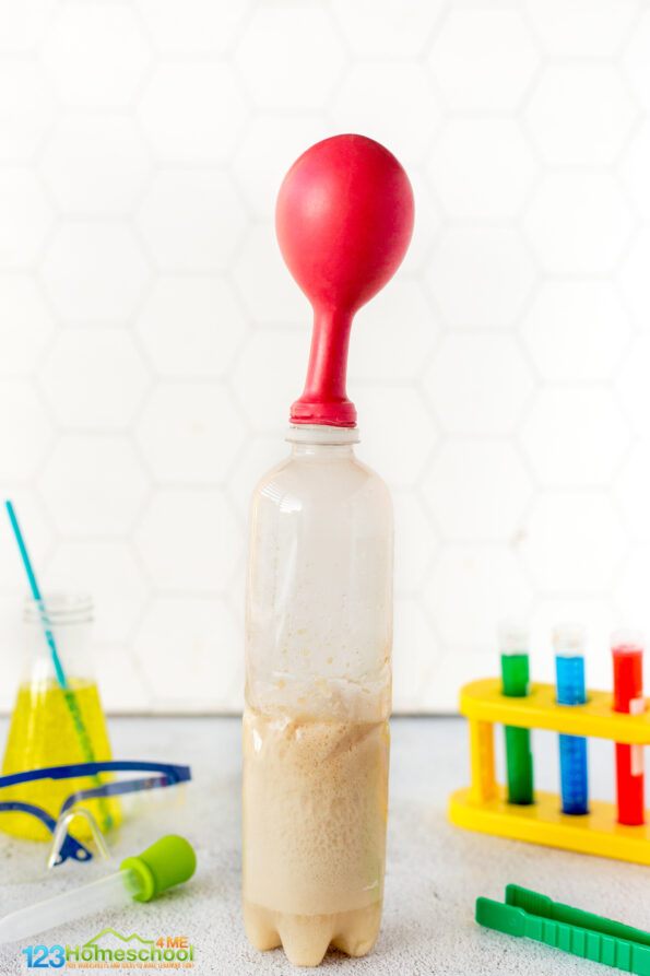 🎈 Yeast Balloon Experiment for Kids with FREE Worksheet