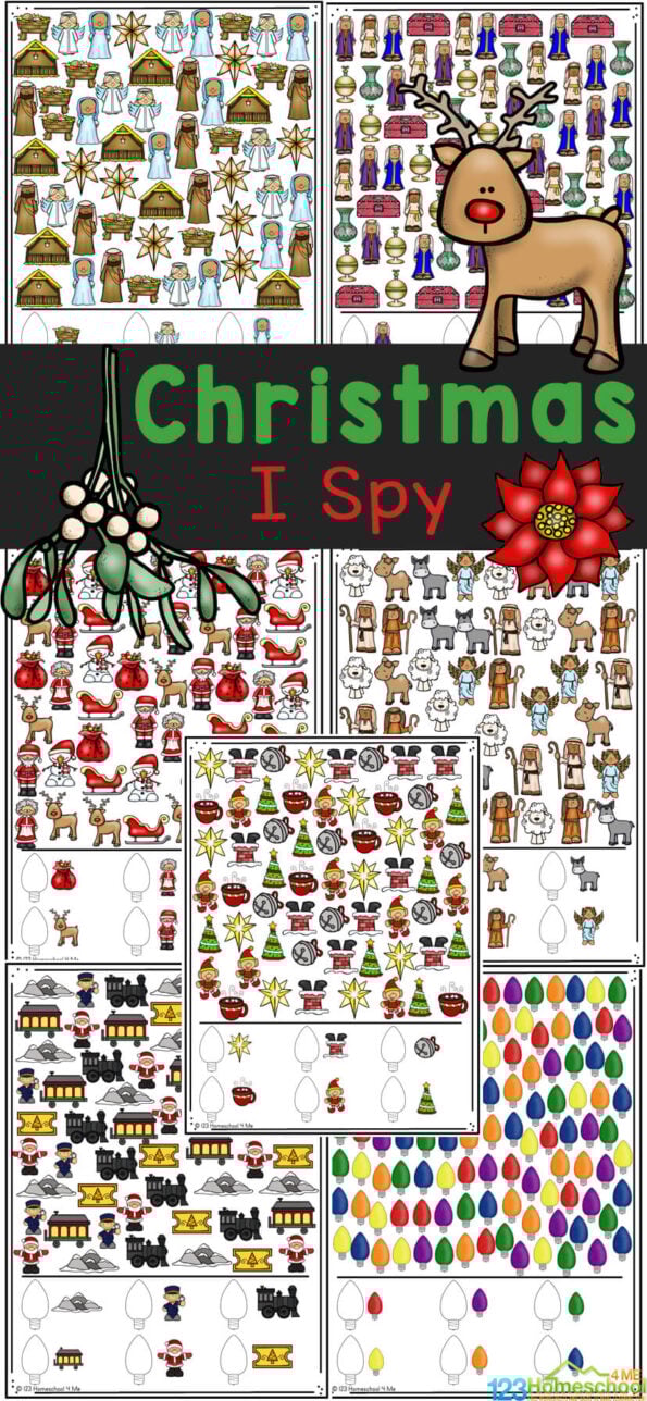 🎄 FREE Christmas I Spy Printable Worksheets