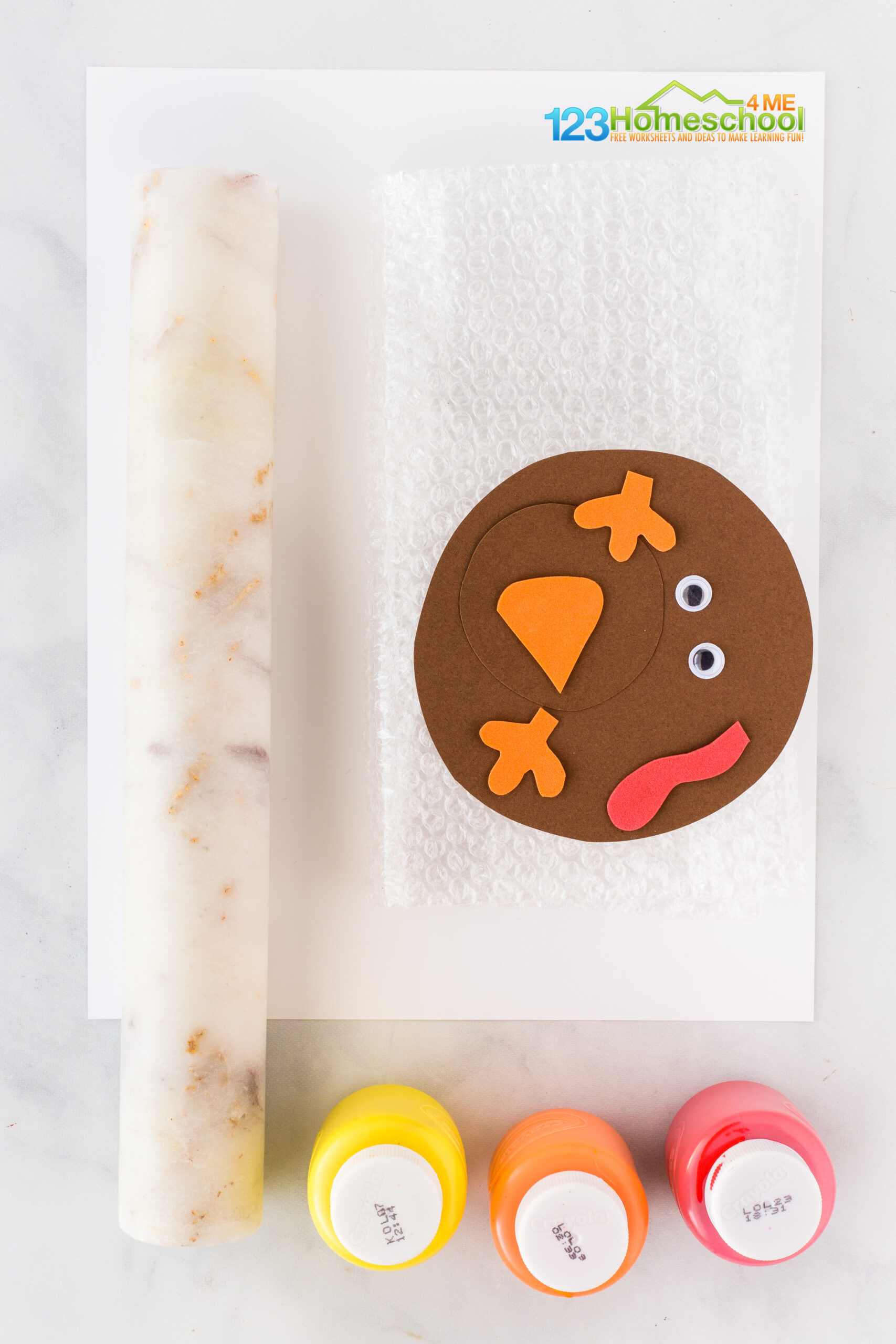 🦃 EASY Bubble Wrap Turkey Craft for Kids