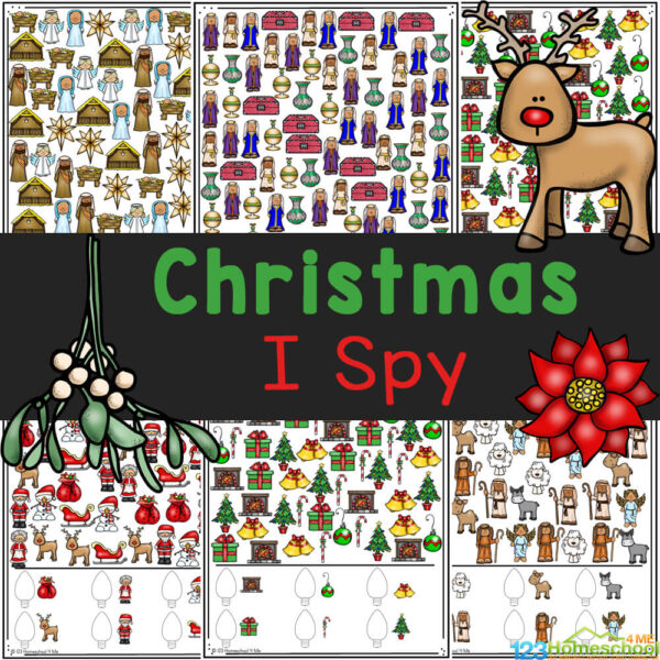 🎄 FREE Christmas I Spy Printable Worksheets