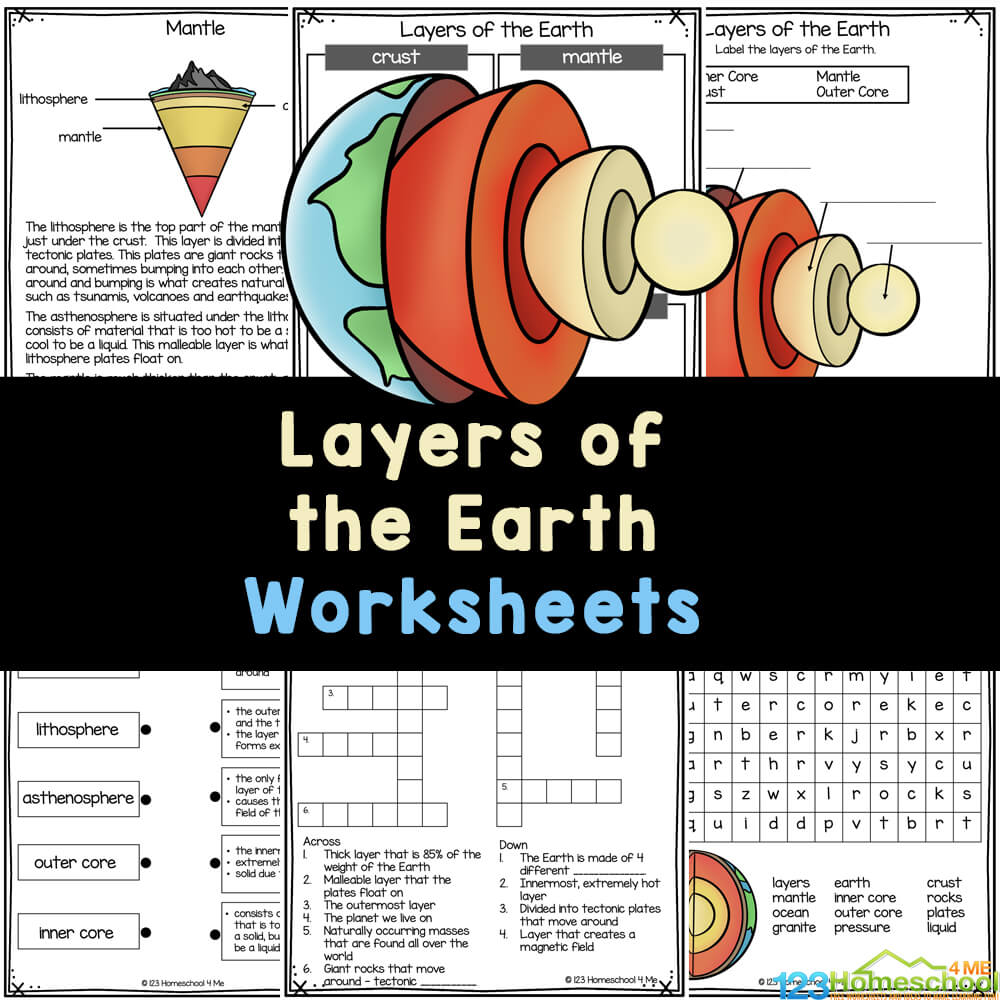 🌍 FREE Layers of the Earth Worksheets