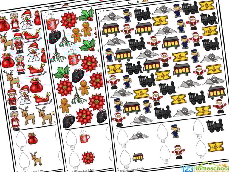 🎄 FREE Christmas I Spy Printable Worksheets