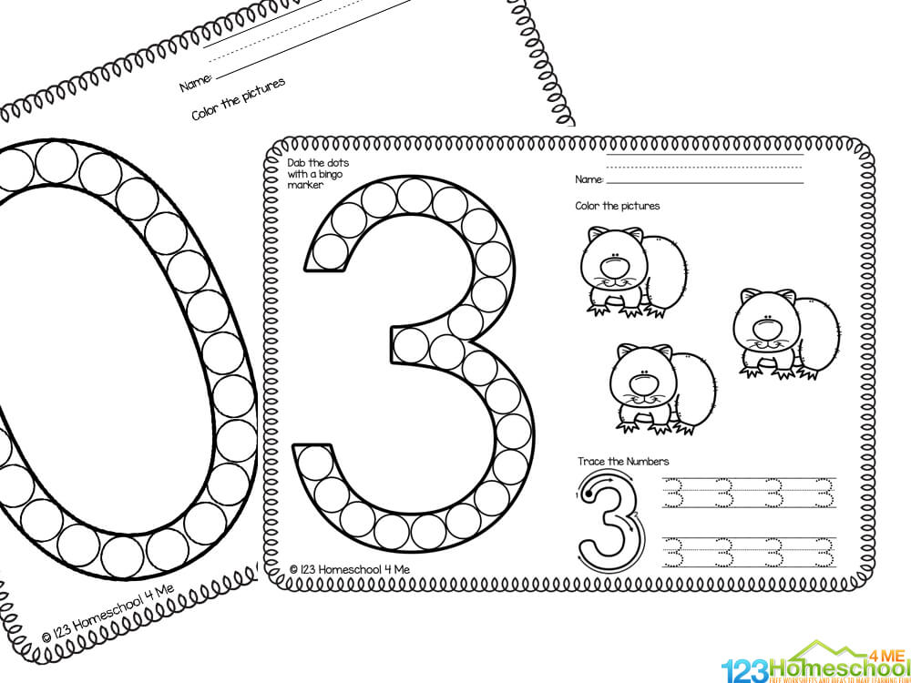🦊 FREE Animal Bingo Marker Numbers to 20 Worksheets