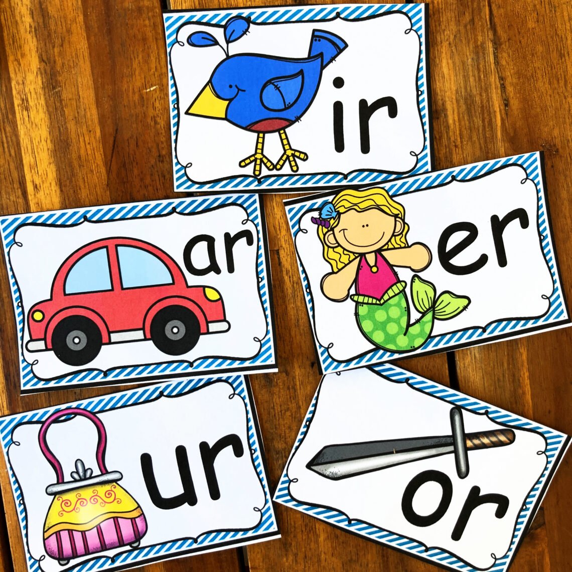 FREE Printable Vowel Team Flashcards - 6 Syllable Types