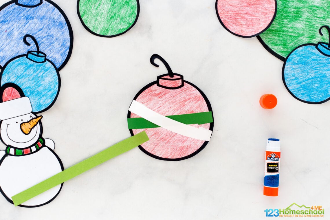 🎄 Christmas Bauble Ornament Craft with FREE Printables