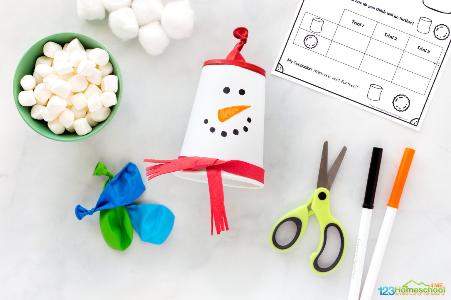 ⛄ FUN Snowman Launcher - Winter STEM Activities for Preschoolers
