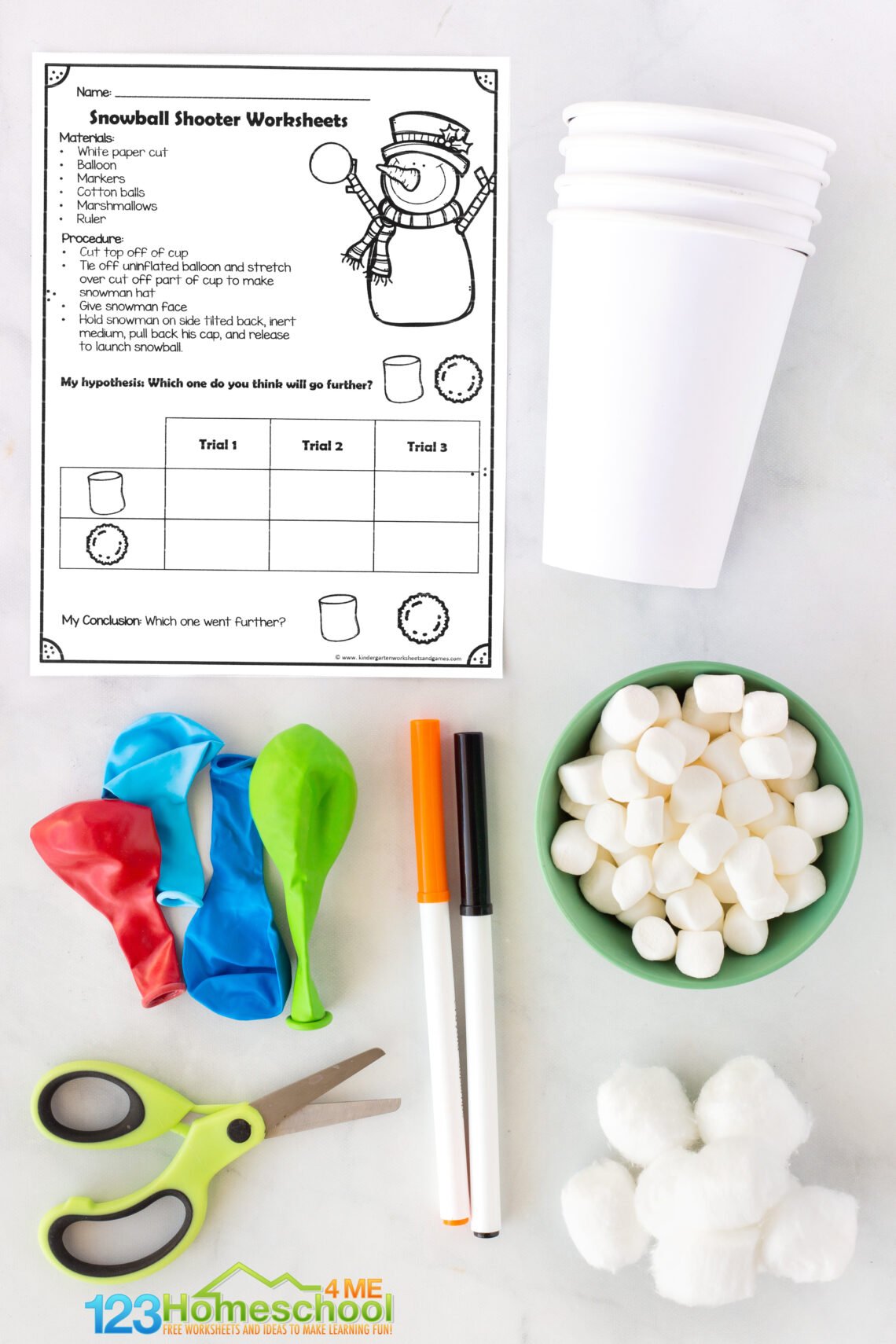 ⛄ FUN Snowman Launcher - Winter STEM Activities for Preschoolers