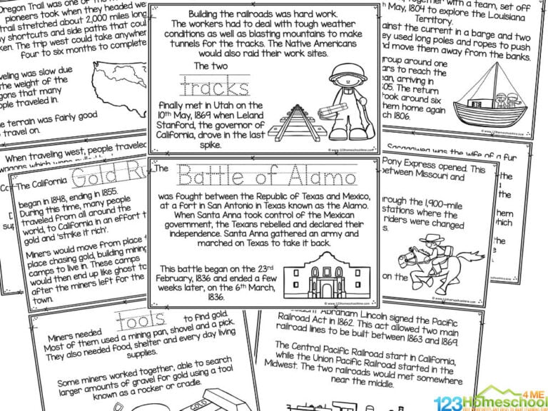 FREE Westward Expansion for Kids Printable Reader