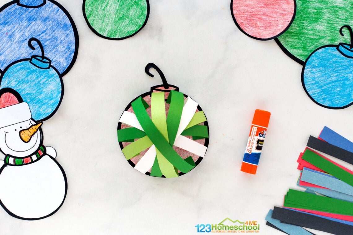 🎄 Christmas Bauble Ornament Craft with FREE Printables