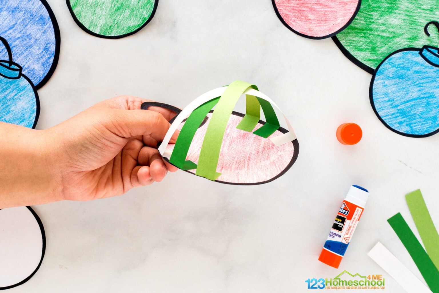 🎄 Christmas Bauble Ornament Craft with FREE Printables