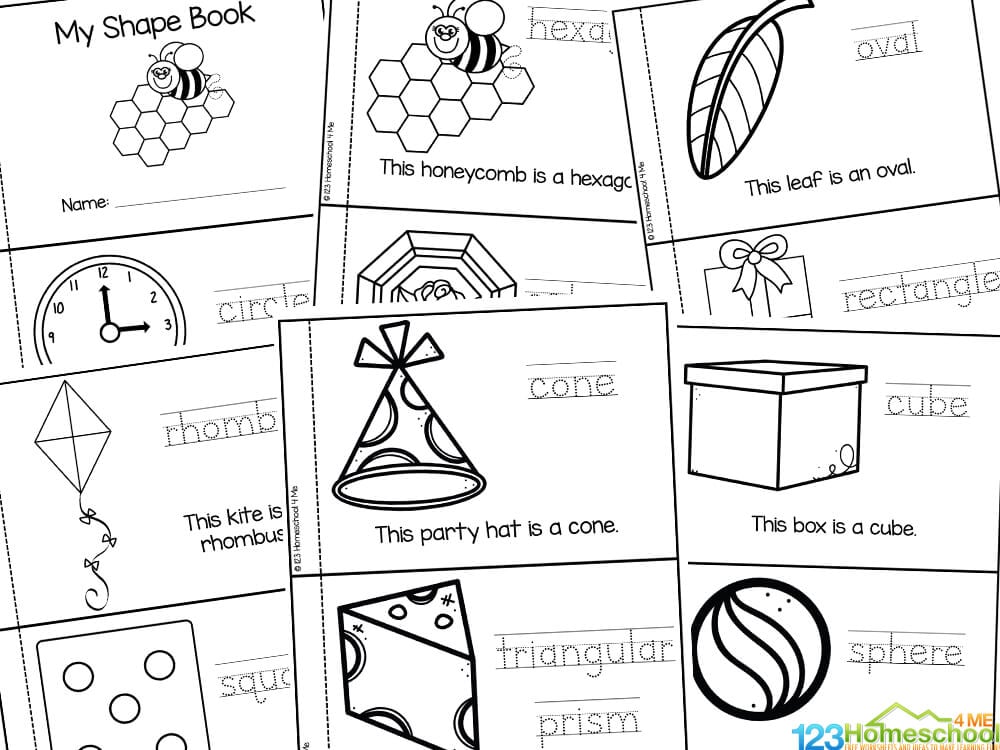 FREE Printable 2D and 3D Shapes for Kids Book