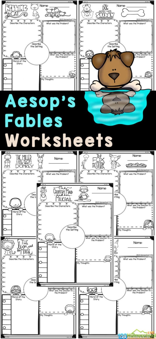 FREE Printable Aesop's Fables Worksheets for Kids