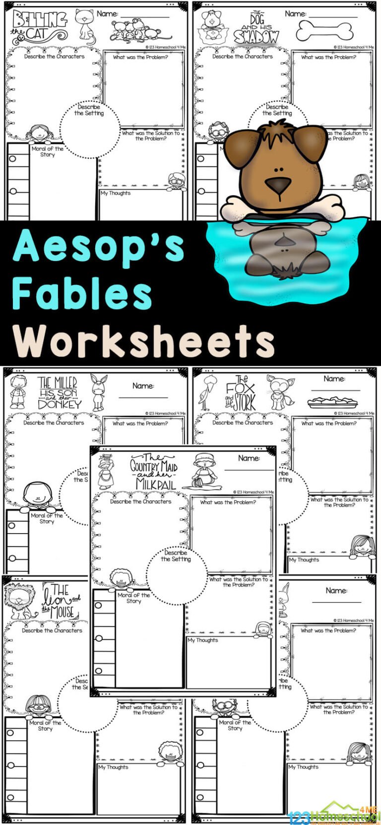 FREE Printable Aesop's Fables Worksheets for Kids