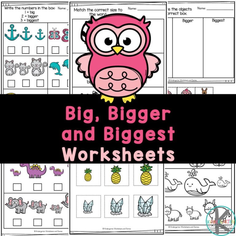 FREE Printable Small, Smaller and Smallest Math Worksheets