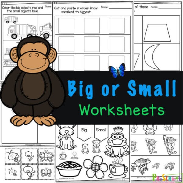 FREE Printable Small, Smaller and Smallest Math Worksheets