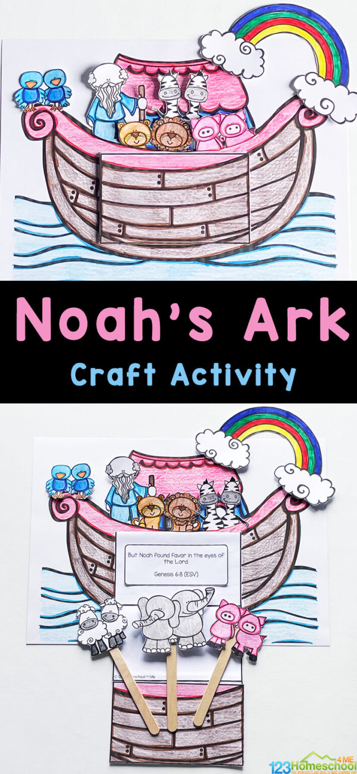 🌈 FREE Printable Noah's Ark Craft for Kids