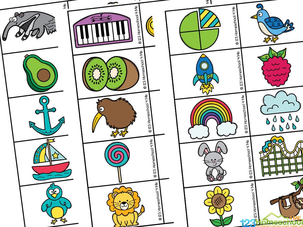 FREE Printable Initial Beginning Sounds Practice with Letter Board Games