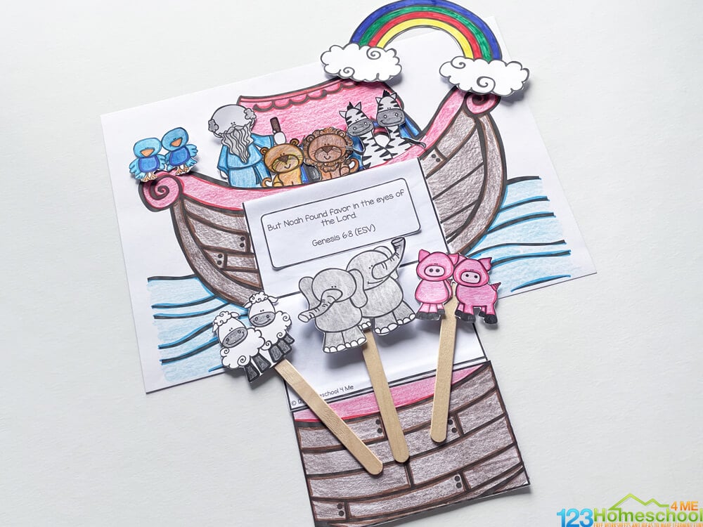 🌈 FREE Printable Noah's Ark Craft for Kids