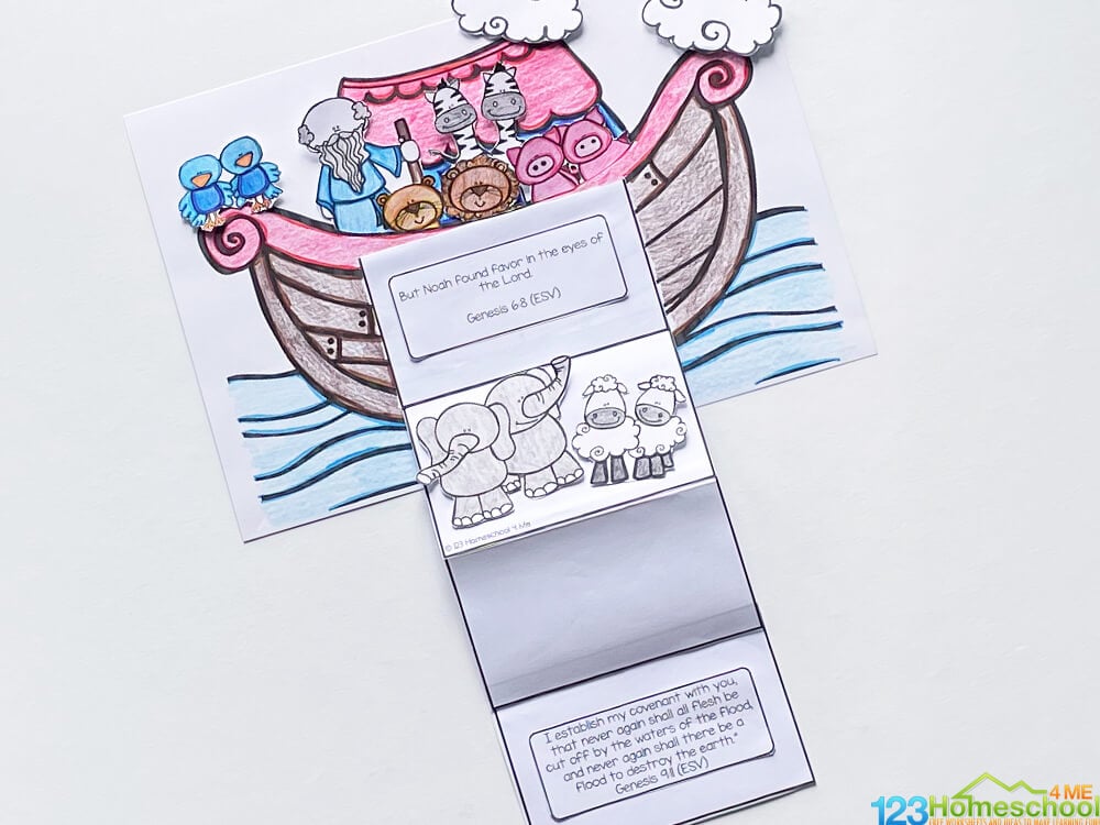 🌈 FREE Printable Noah's Ark Craft for Kids