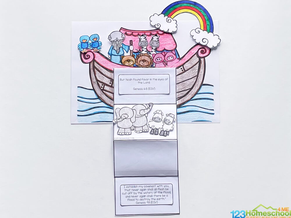 🌈 FREE Printable Noah's Ark Craft for Kids