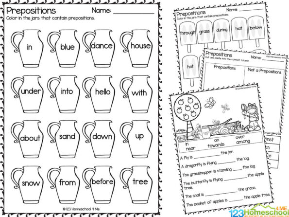 FREE Printable Preposition Exercises Worksheets