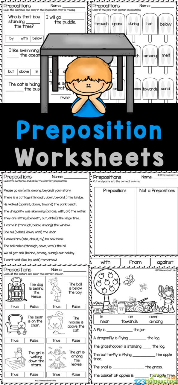FREE Printable Preposition Exercises Worksheets