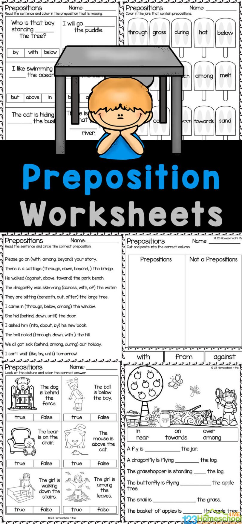 FREE Printable Preposition Exercises Worksheets