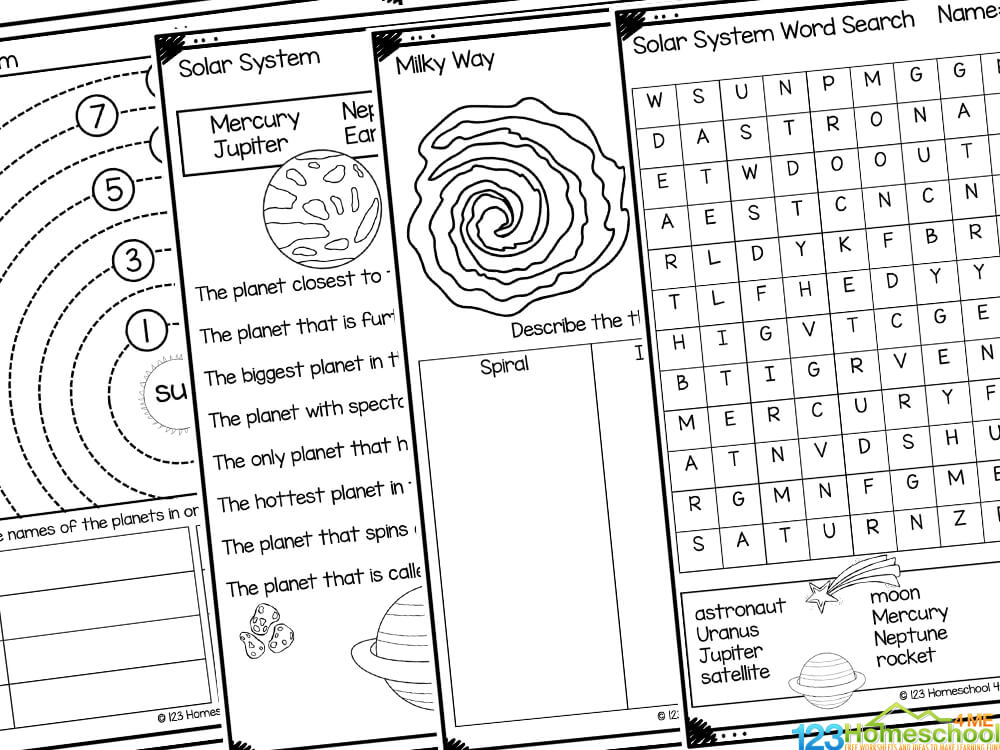 🌍🪐🌘Solar System Worksheets