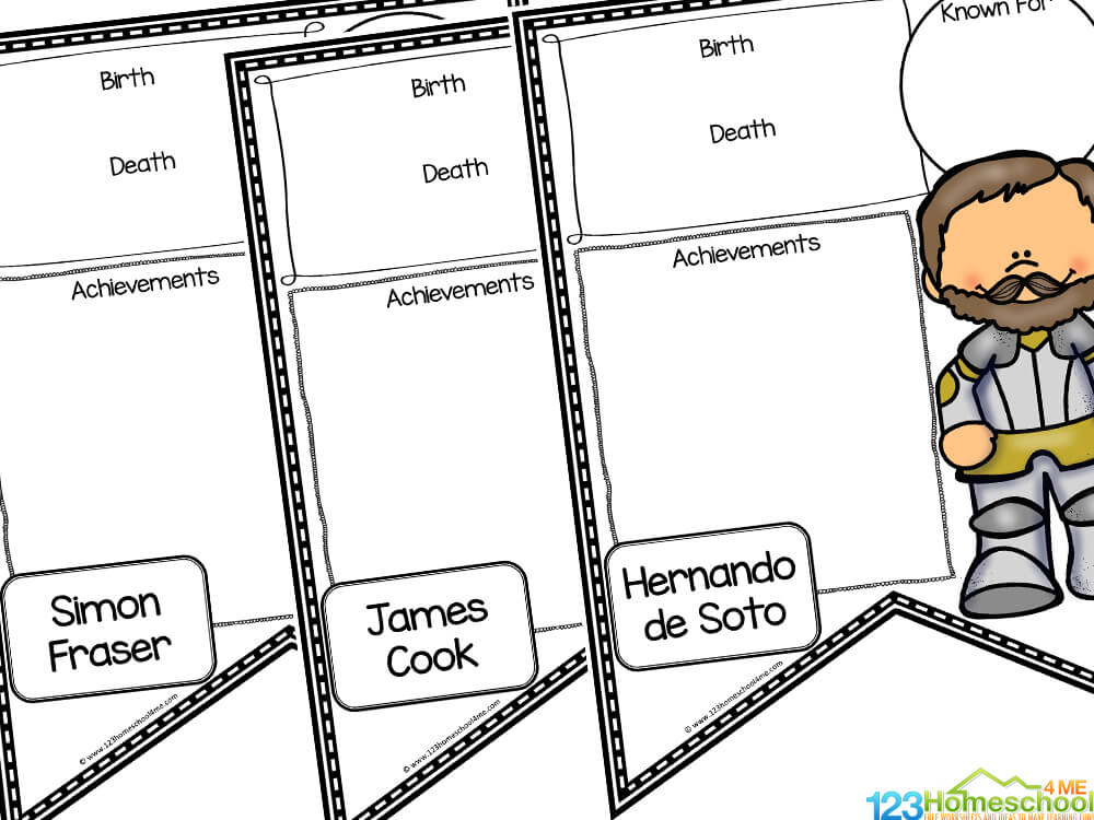 FREE Printable Famous Early Explorers Pennant Posters