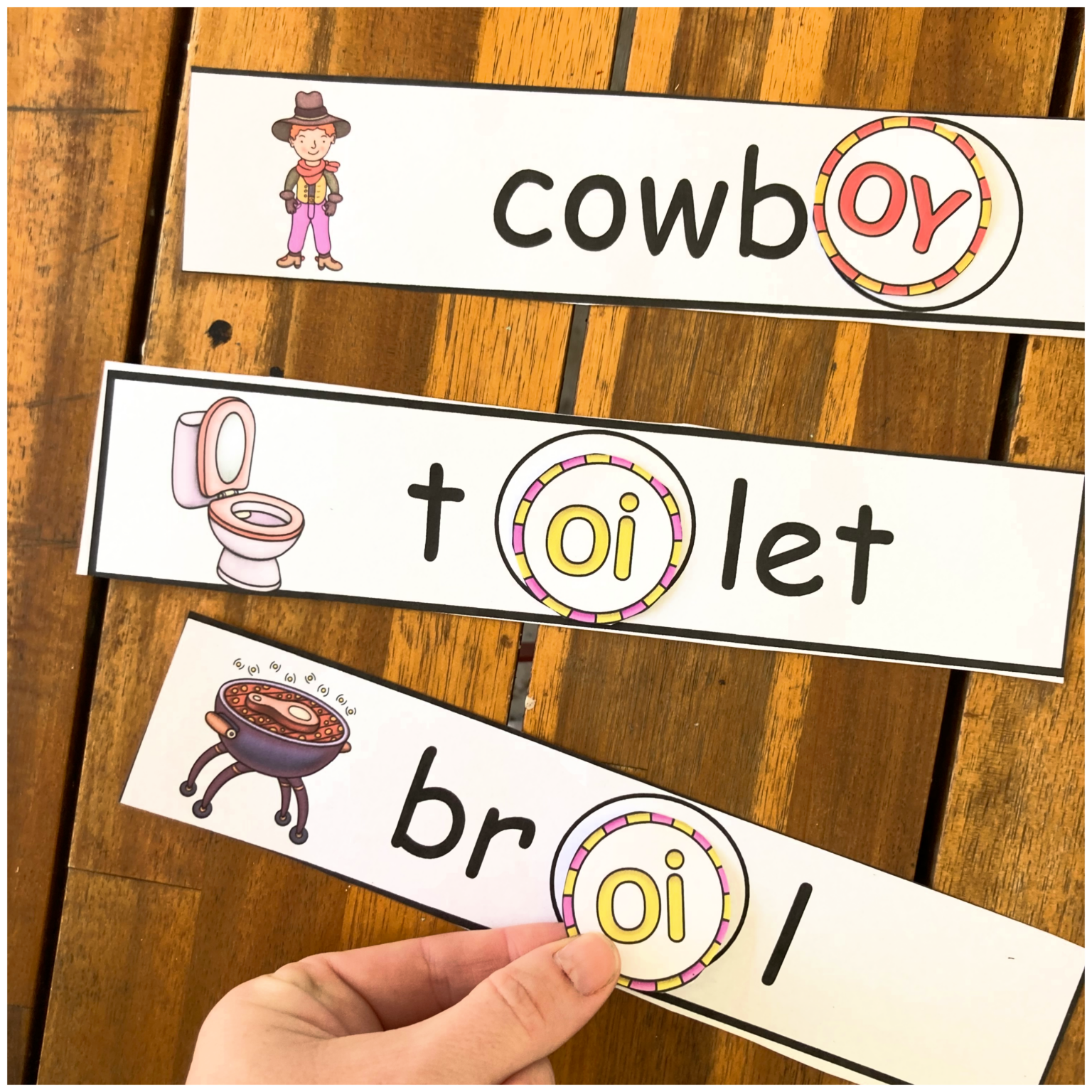 FREE Printable oi and oy Sound Words Phonics Activity