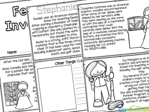 FREE Printable Famous Female Inventors and their Inventions for Kids
