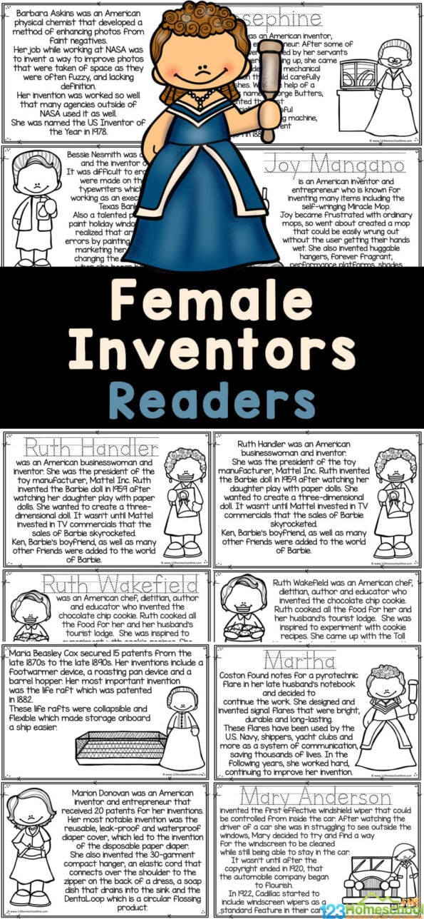 🧪 FREE Famous Scientists Names and their Inventions Reader for kids