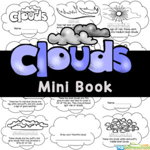 ☁ FREE Printable Types of Clouds for Kids Mini Book