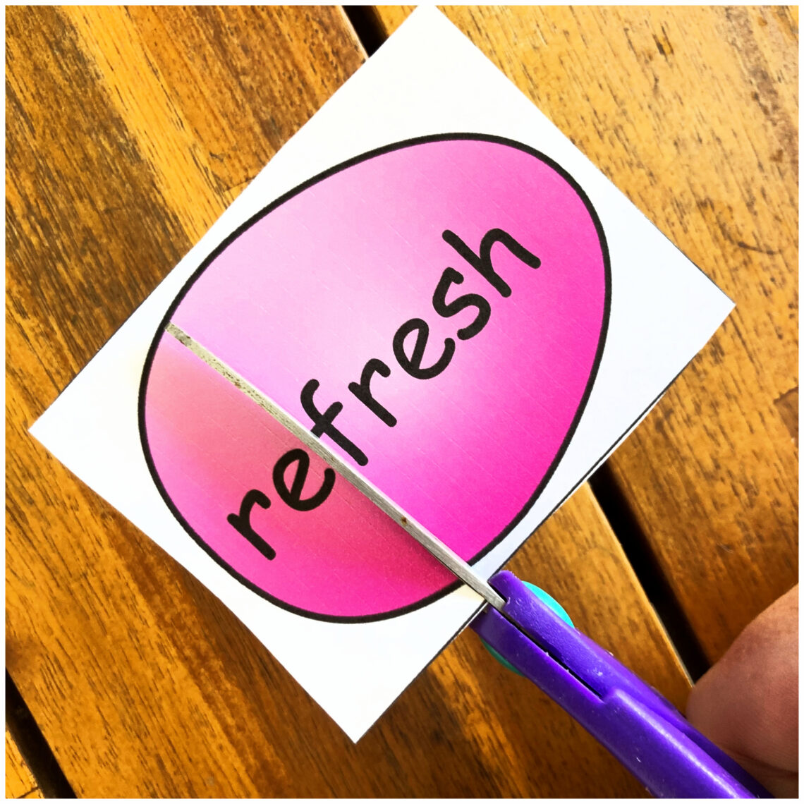 Egg Open Door Syllable Words Activity for Kindergarten / First Grade