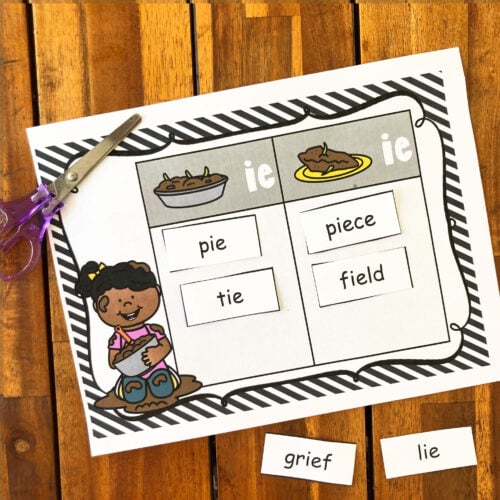 ie Words Phonics Worksheet
