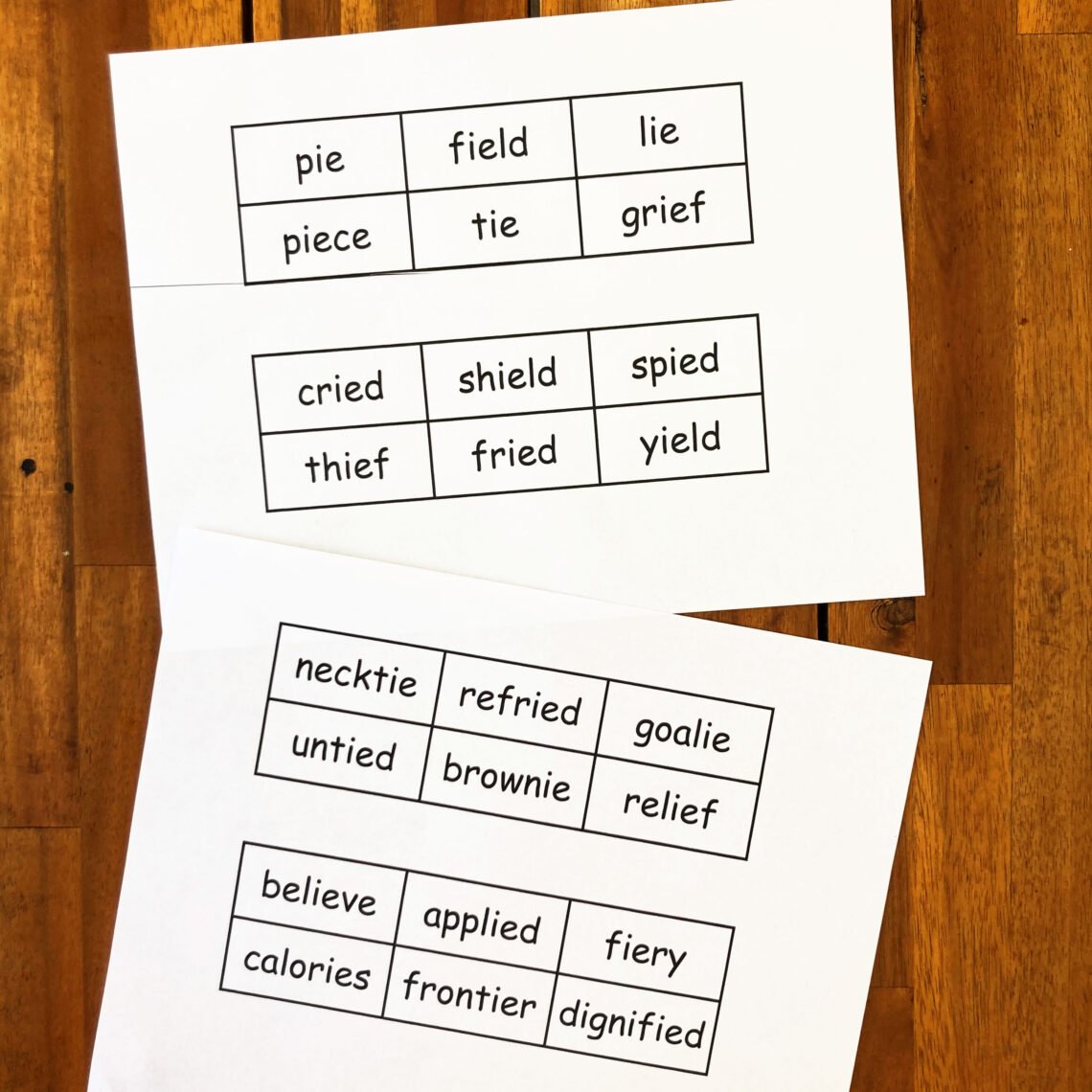 ie Words Phonics Worksheet