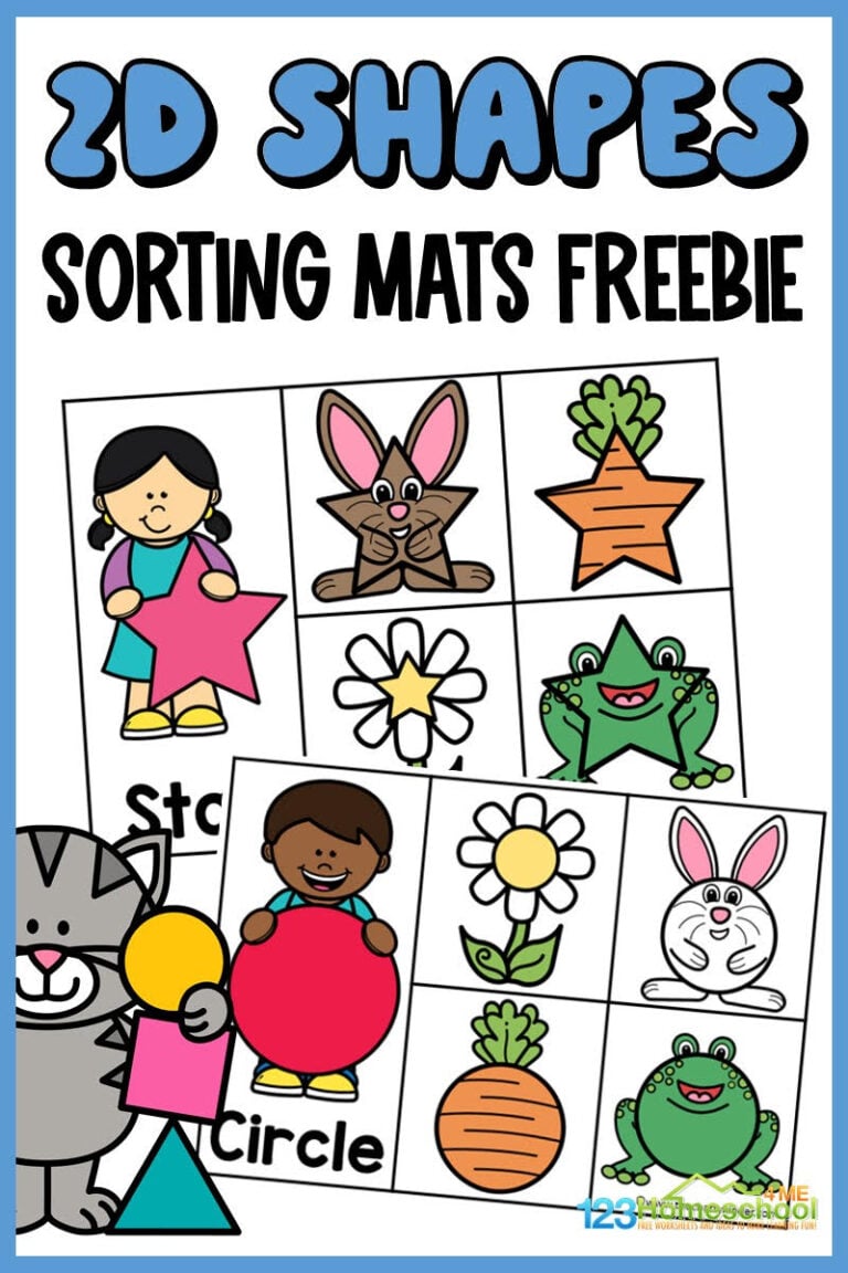 FREE Printable 2D Sorting Shapes Activity