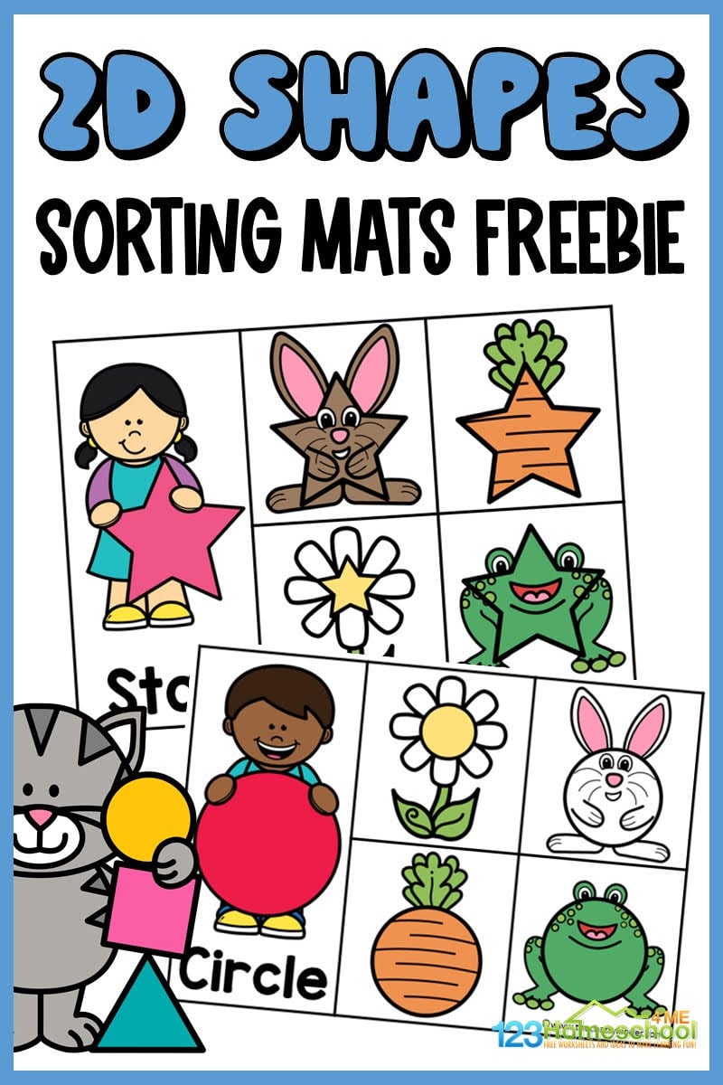 FREE Printable 2D Sorting Shapes Activity