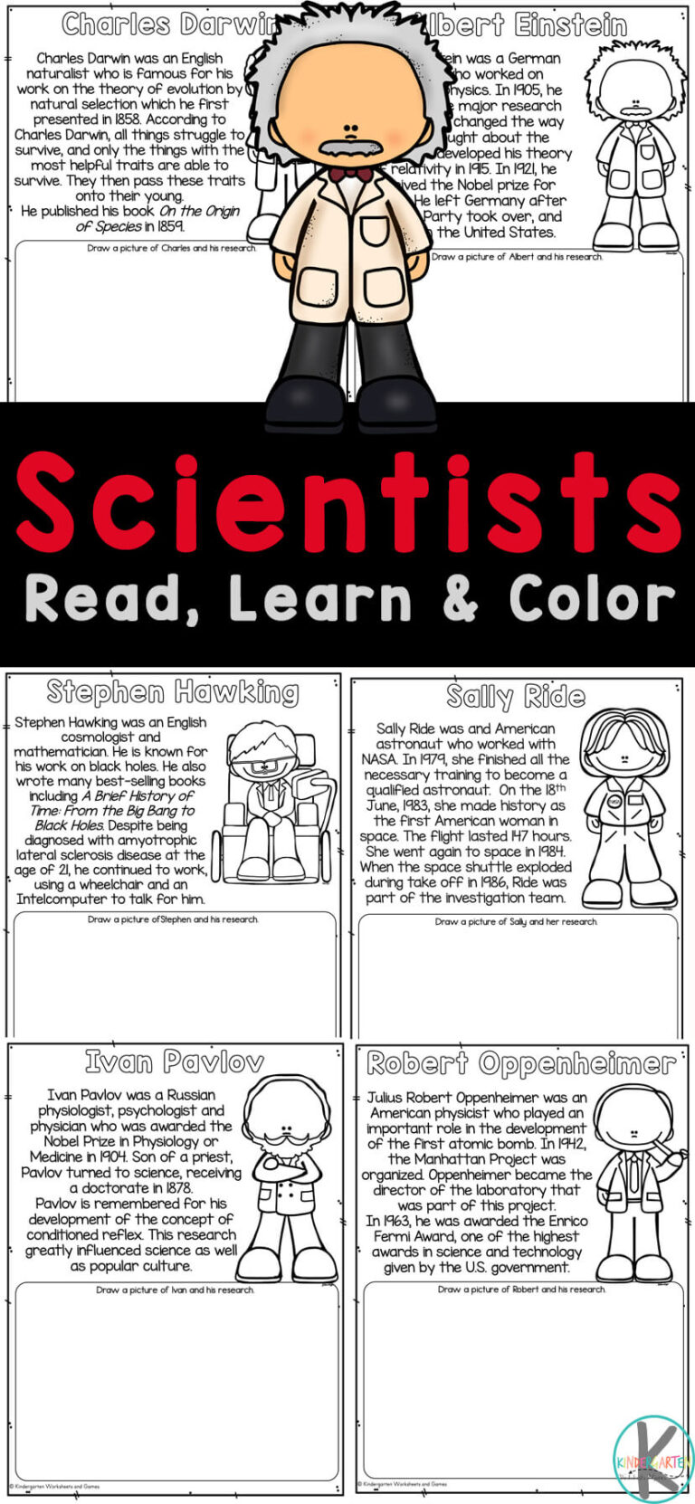 👩‍🔬FREE Printable Famous Scientists and their Inventions Notebook Pages