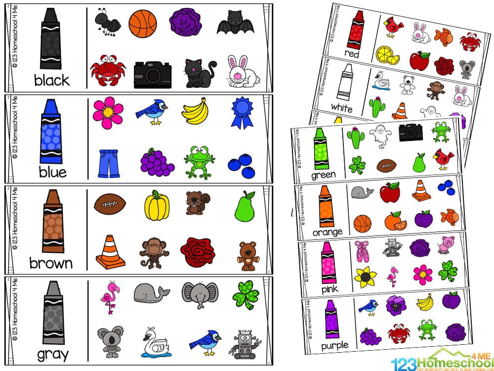 FREE Printable Colour Recognition Activities